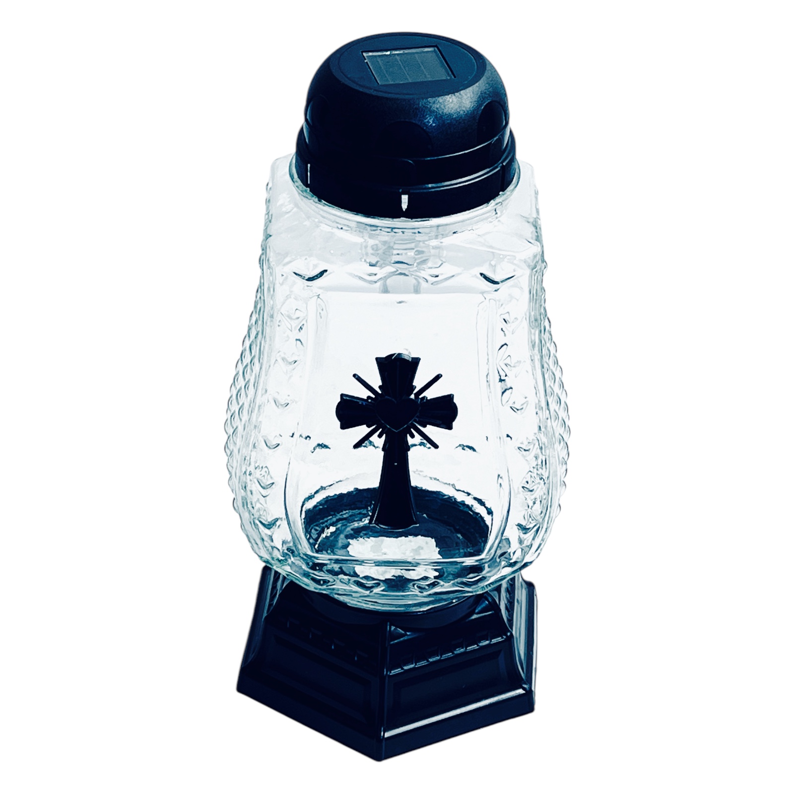 Znicz Solarny Led Z Aplikacją Krzyżyka Z-34 - Znicze Radom - Płomyk